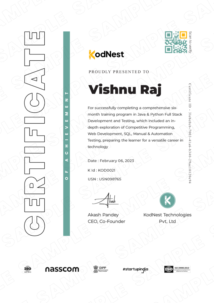 Best Full Stack Developer Course In Bangalore Java And Python Kodnest